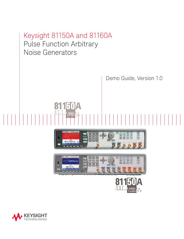 81150A and 81160A Pulse Function Arbitrary Noise Generators PDF Asset Page | Keysight